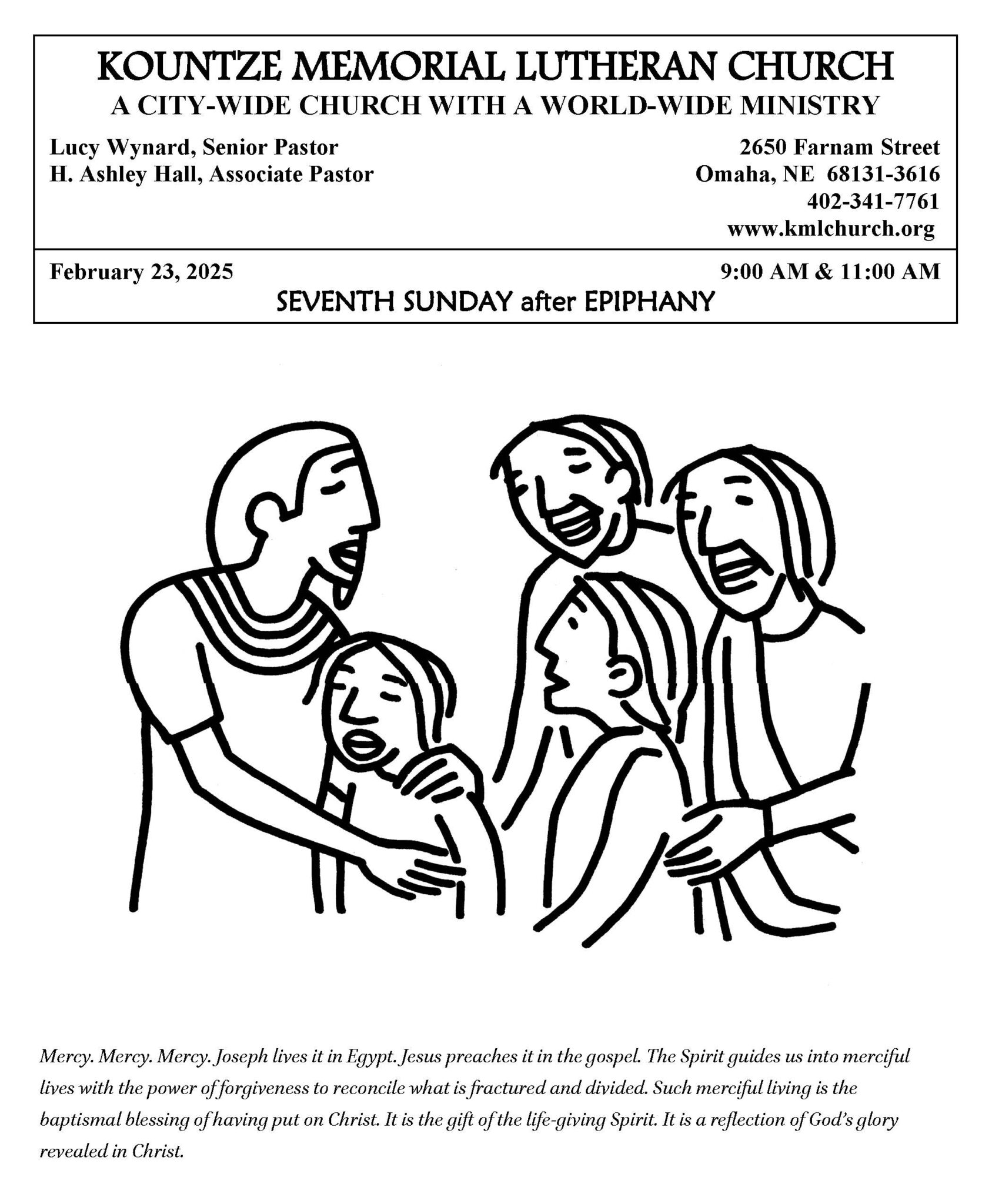 Seventh Sunday after Epiphany February 23, 2025 - Kountze Memorial Lutheran Church